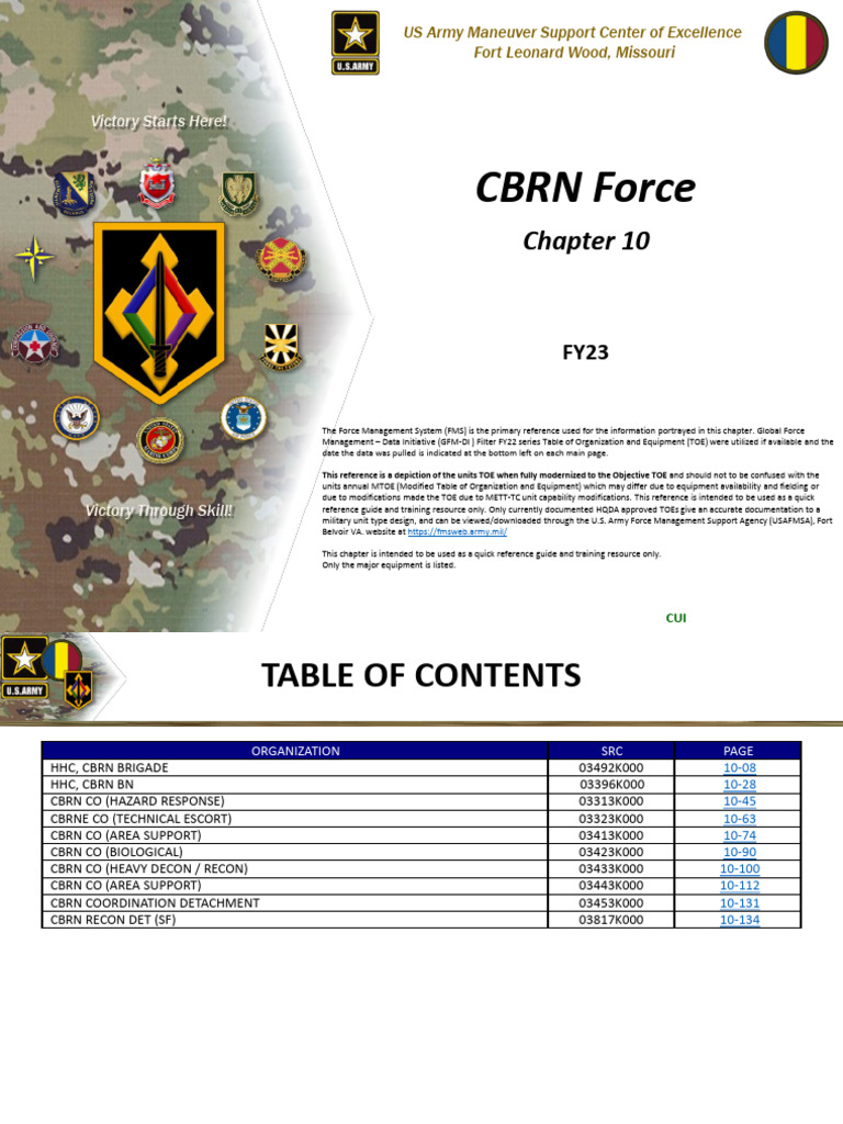 CBRN Unit Organization and Locations | PDF | Cbrn Defense | Military ...