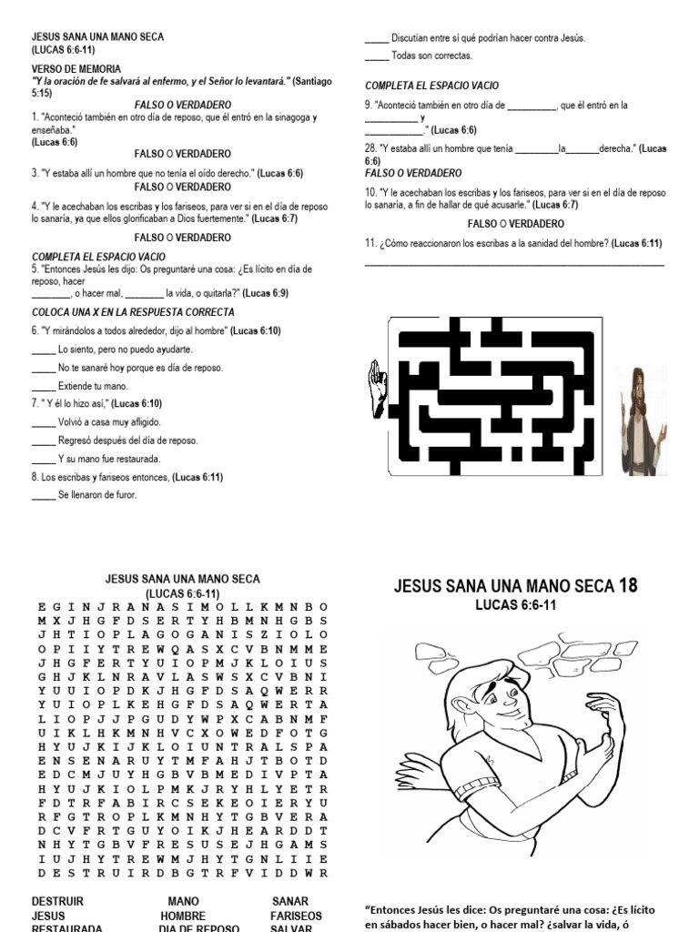 18 Jesus Sana Una Mano Seca | PDF | Jesús