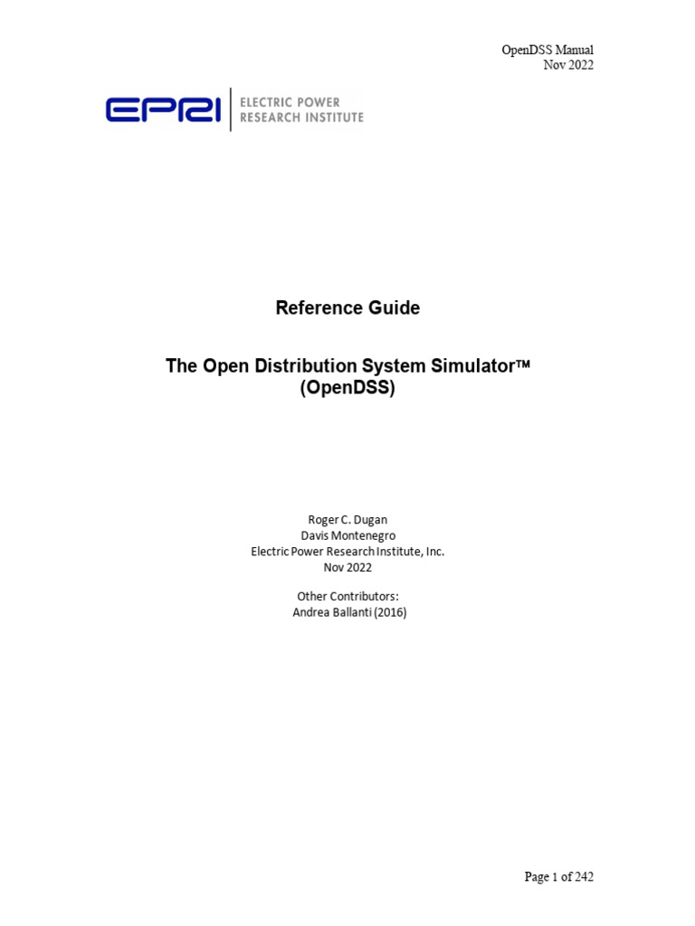 Open Dss Manual | PDF | Component Object Model | Disclaimer
