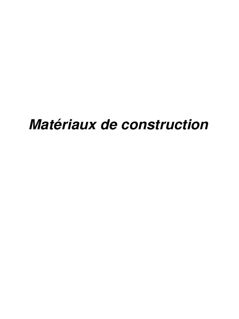 Matériaux de Construction | PDF | Densité | Béton