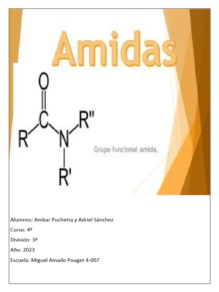 Amidas | PDF | Amida | Química