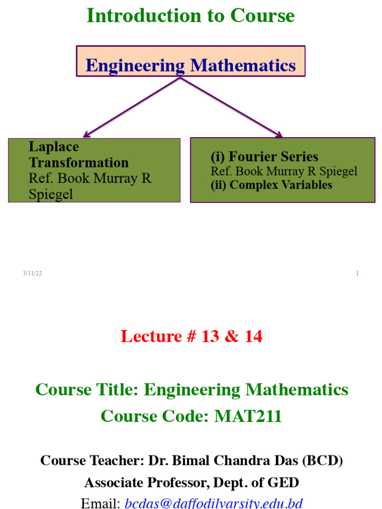 LT Lecture1 2 | PDF | Algebra | Applied Mathematics