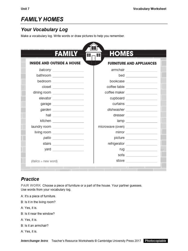 Unit07 Vocabulary Worksheet | PDF