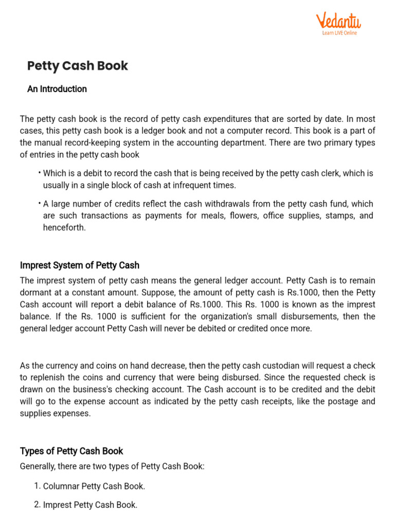 Petty Cash Book | PDF