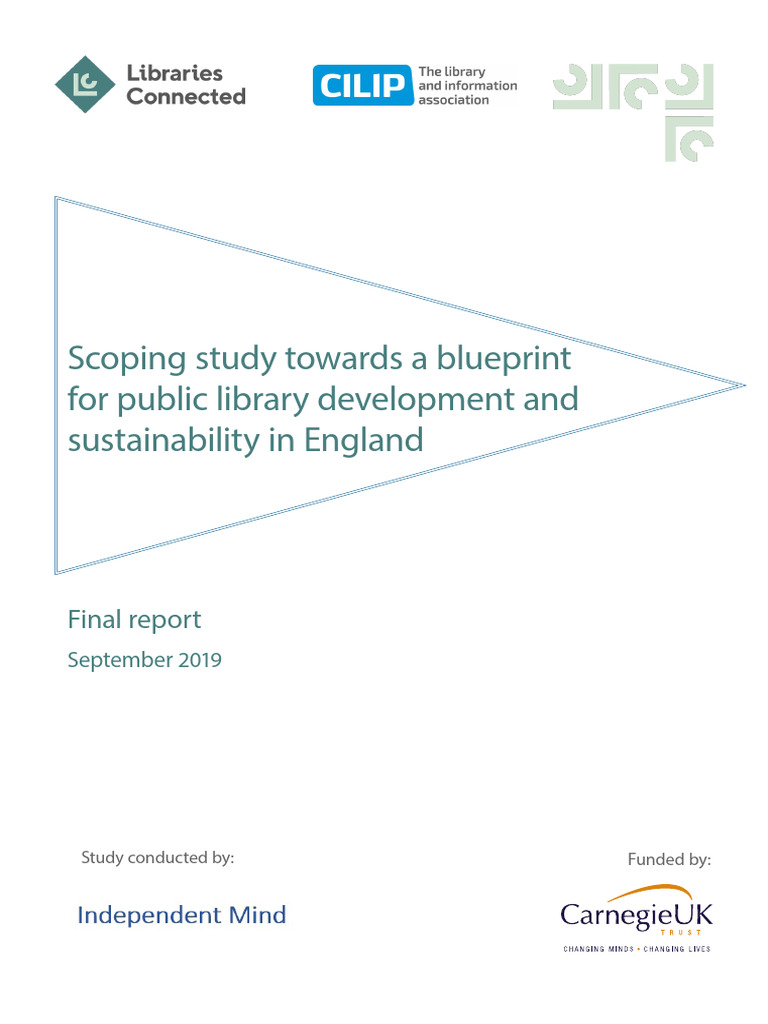 Scoping Study Towards A Blueprint | PDF | Libraries | Public Library