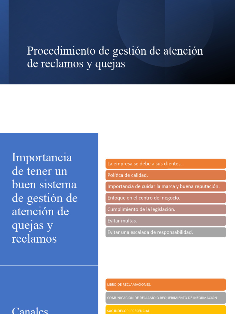 Presentación Reclamos | Descargar gratis PDF | Business