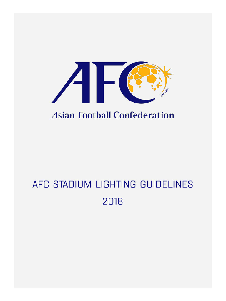 AFC Stadium Lighting Guidelines 2018 | PDF | Technology & Engineering