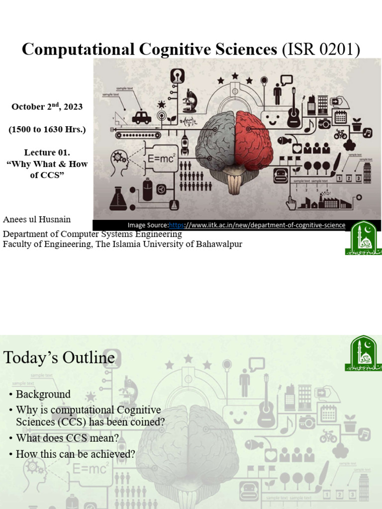 Lecture 01 | PDF | Cognitive Science | Intelligence (AI) & Semantics