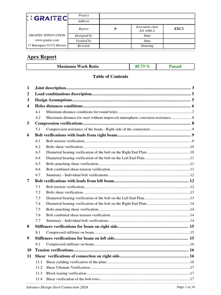 Steel Apex Jont A4 | PDF | Beam (Structure) | Bending