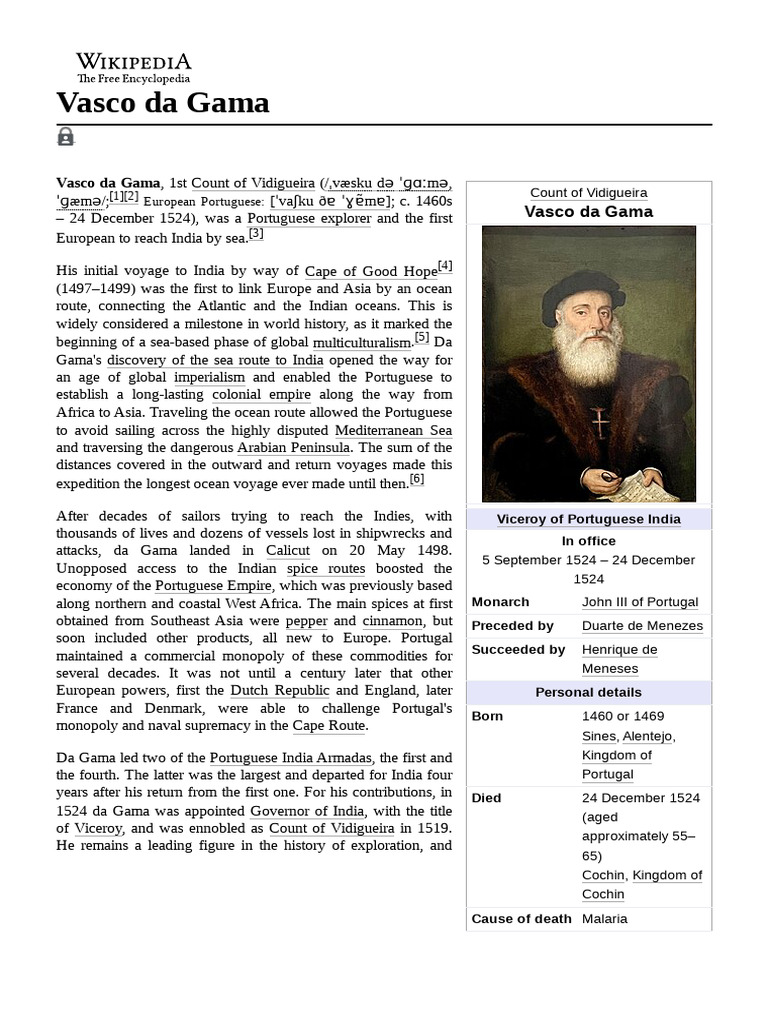Vasco Da Gama | PDF | Portugal | Exploration