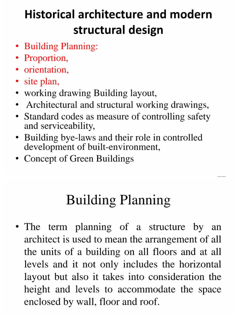 Building Planning, Proportion, Orientation, Site Plan | PDF