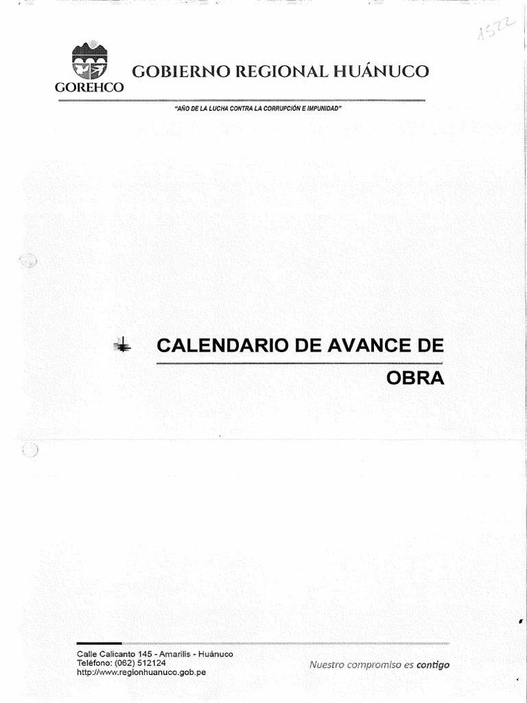 Calendario de Avance de Obra | PDF