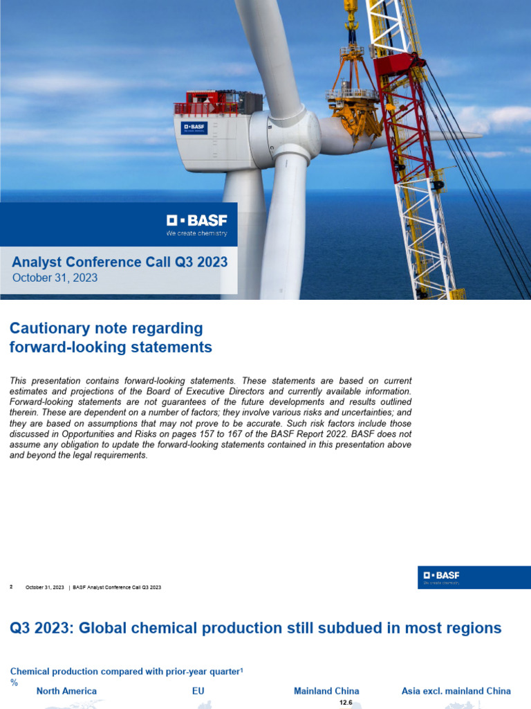 BASF Charts Analyst Conference Call Q3-2023 | PDF | Balance Sheet ...