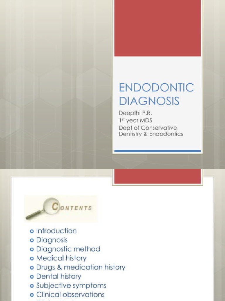 Endodontic Diagnosis | PDF