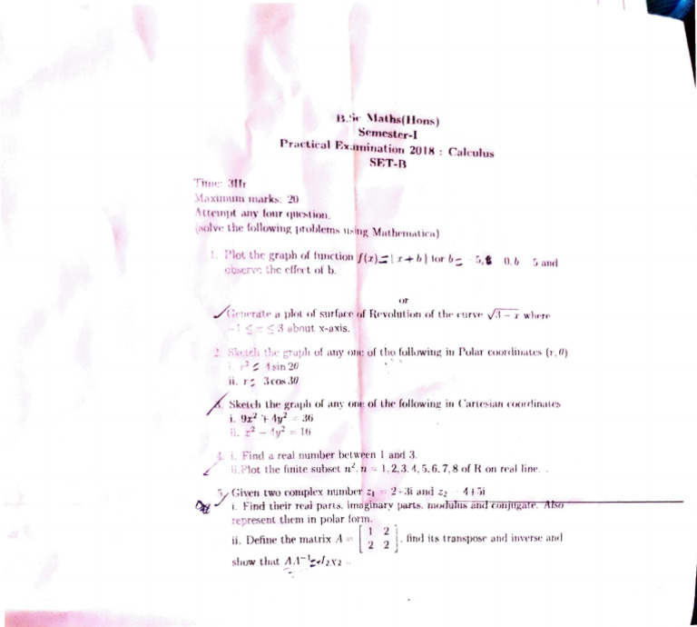 Calculus Practical Sem. 1 | PDF | Calculus | Mathematical Analysis