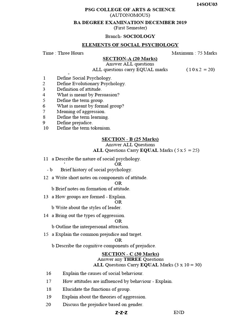 Elements of Social Psychology Dec 2019. | PDF
