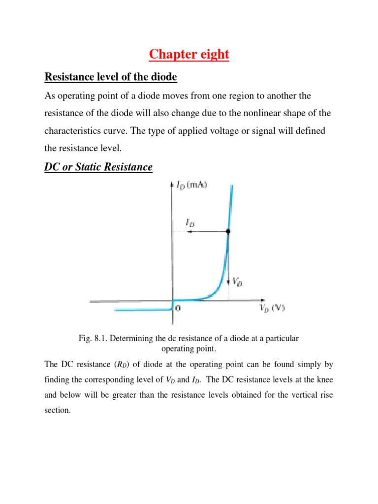 Diode Resistance: Static and Dynamic Analysis | PDF | Diode ...