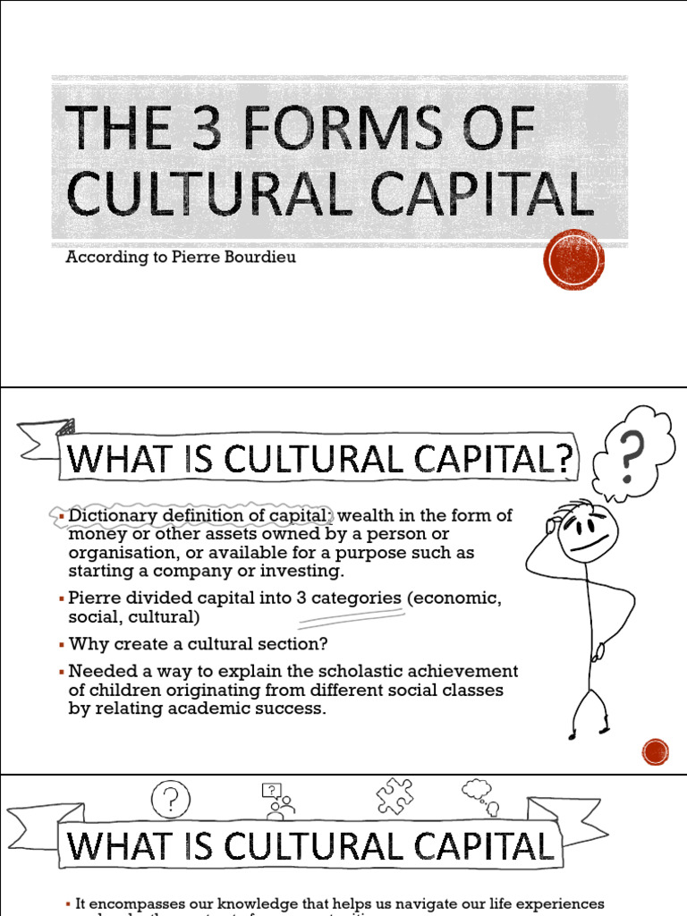 Bourdieu's Forms of Cultural Capital | PDF | Career & Growth | Religion ...