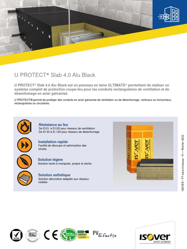 FT U Protect Slab 4.0 Alu Black 0 | PDF | Génie du bâtiment | Matériaux