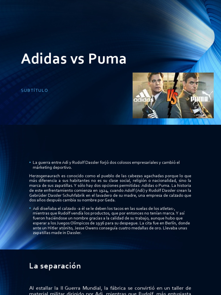 Rivalidad Adidas vs Puma: Historia y Legado | PDF | Adidas