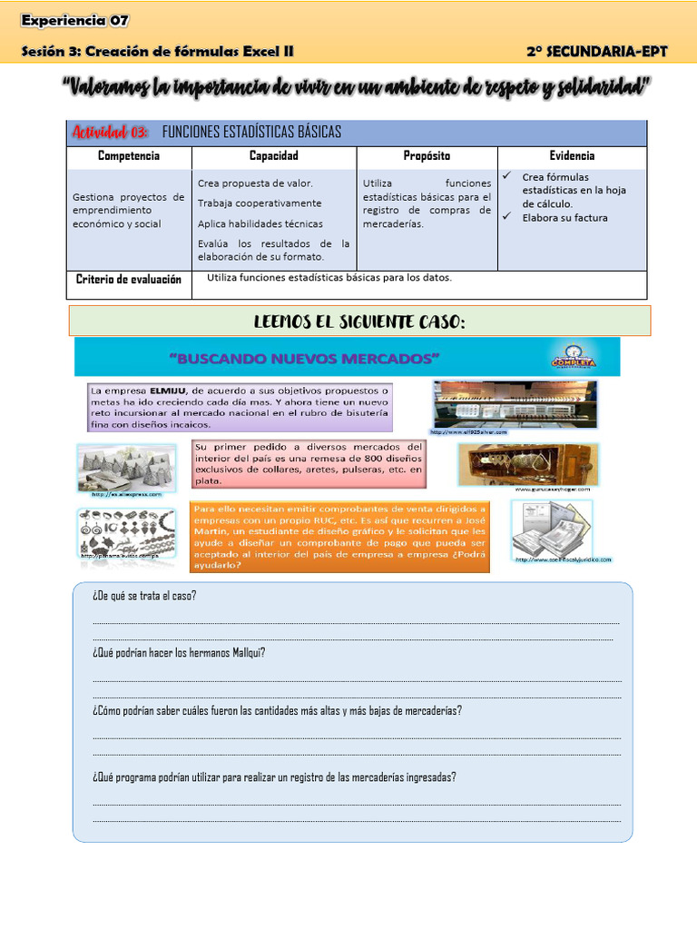 EPT Eda7 Act3 2do | PDF | Hoja de cálculo | Microsoft Excel