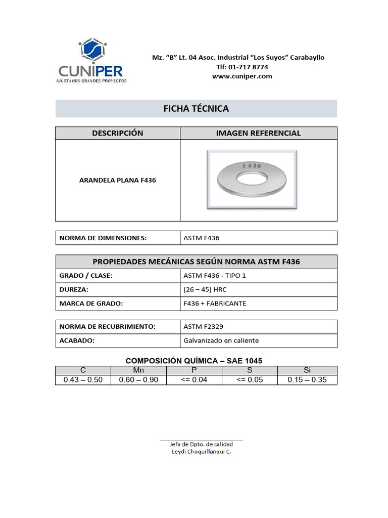 Ficha Técnica Arandela F436 | PDF