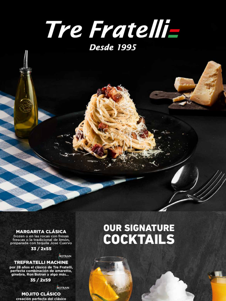 Menu Principal Tre Fratelli | PDF | pesto | ensalada