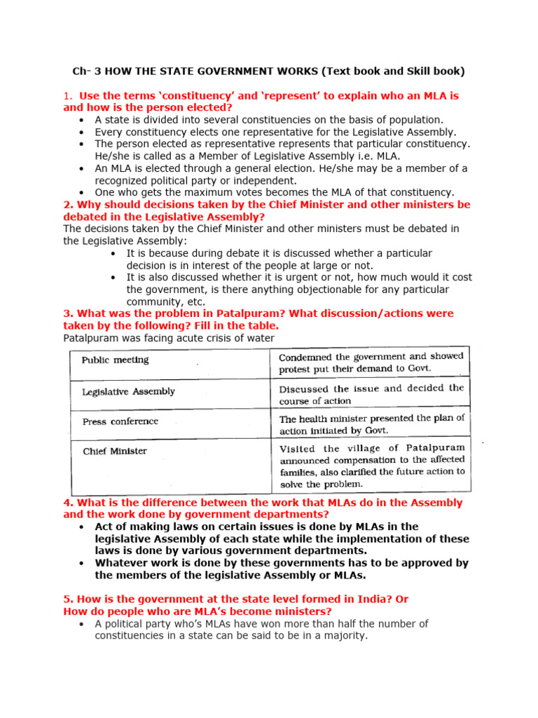 Ch3 How The State Government Works | PDF | Government