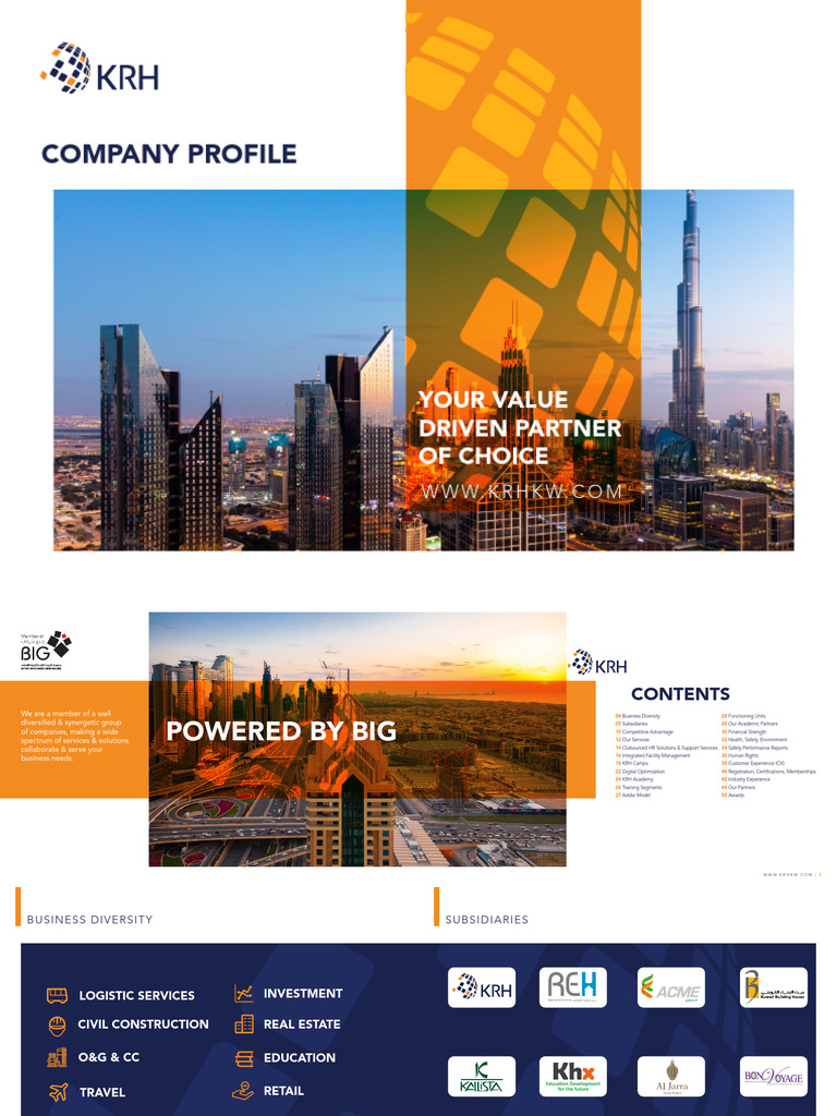 2022 - KRH Uae Profile | PDF | Instructional Design | Business
