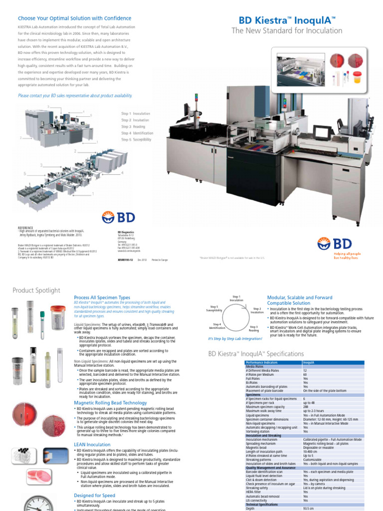 BD Kiestra Inoqula | PDF | Automation | Barcode