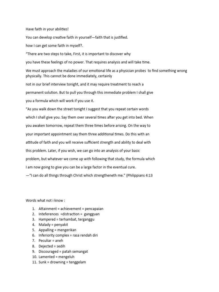 The Power of Positive Thinking | PDF | Psychology