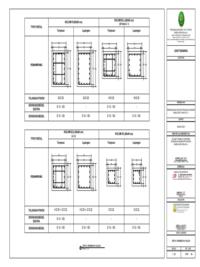 Detail Pembesian | PDF