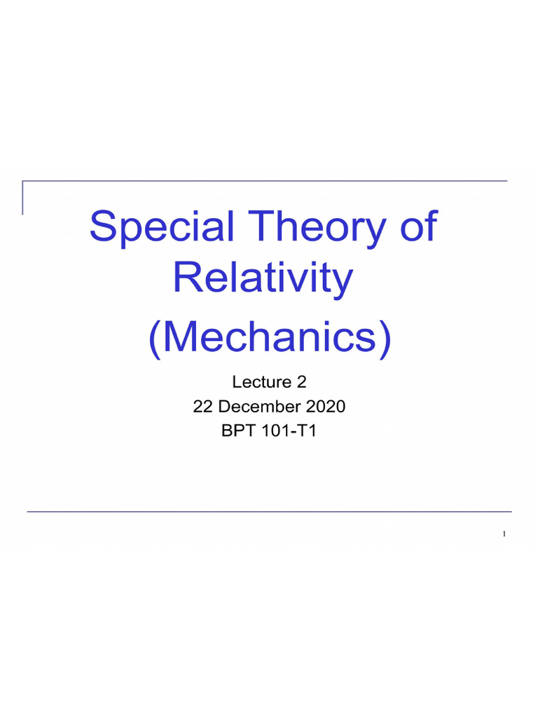 Relativity 2 | PDF
