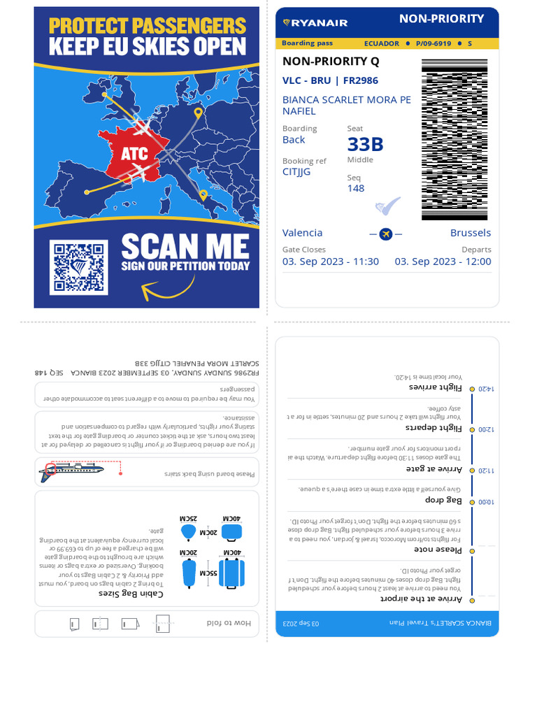 Boarding-Pass Brussels | PDF | Aviation | Transport