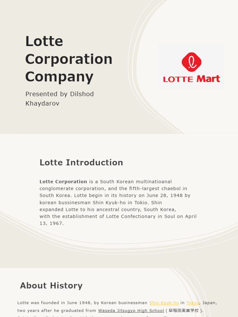Lotte Company | PDF | Korea | Seoul