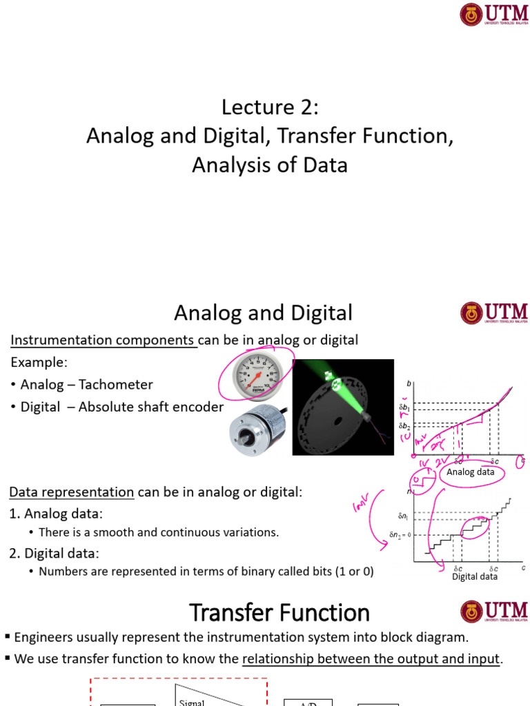 Lecture 2 Transfer Function and Analysis of Data (Student) | Download Free PDF | Mean ...