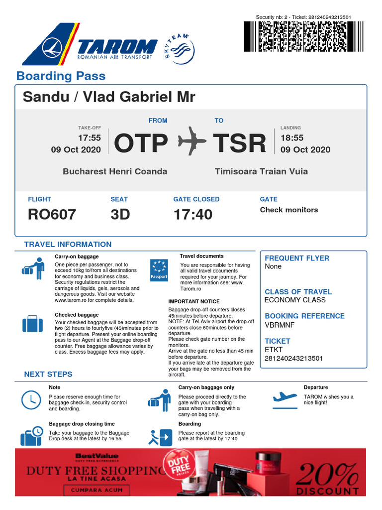 Boarding Pass | PDF | Baggage | Aviation