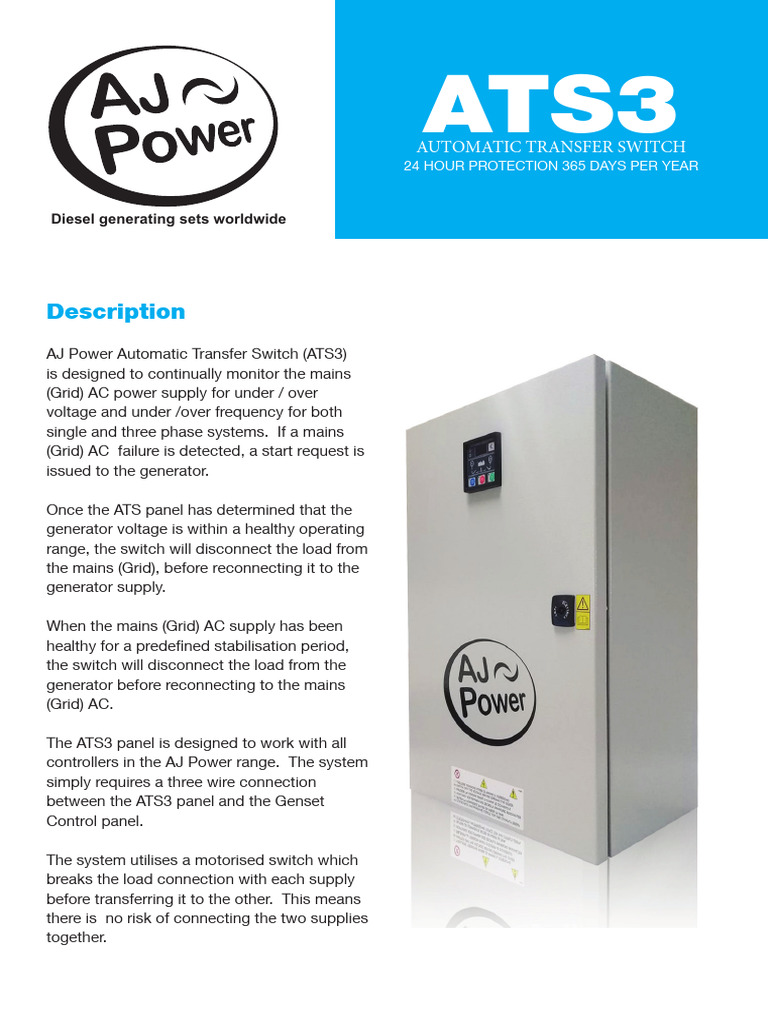 Ats 3 Eng 07112019 | PDF | Mains Electricity | Electrical Grid