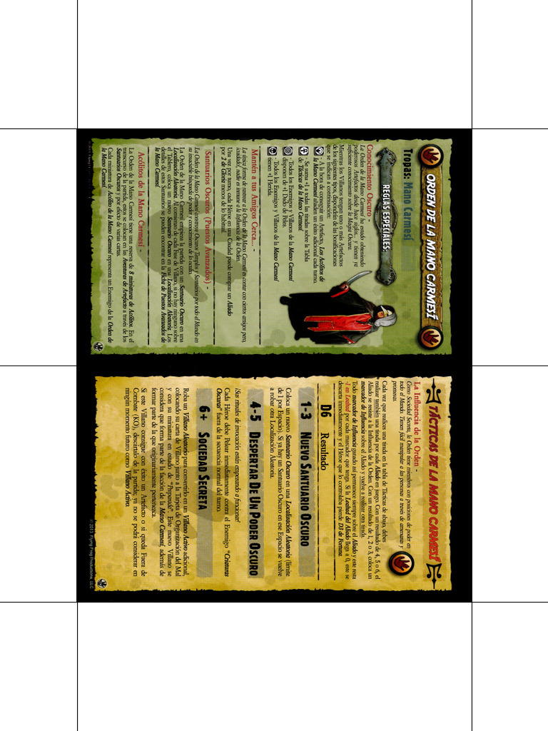 Tarjetas Crimson Hand | PDF