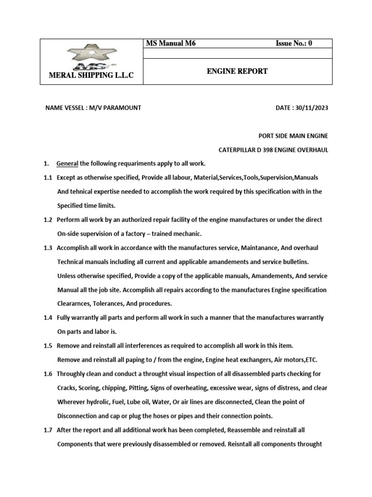 Engine Port Side Report. | Download Free PDF | Pump | Engines