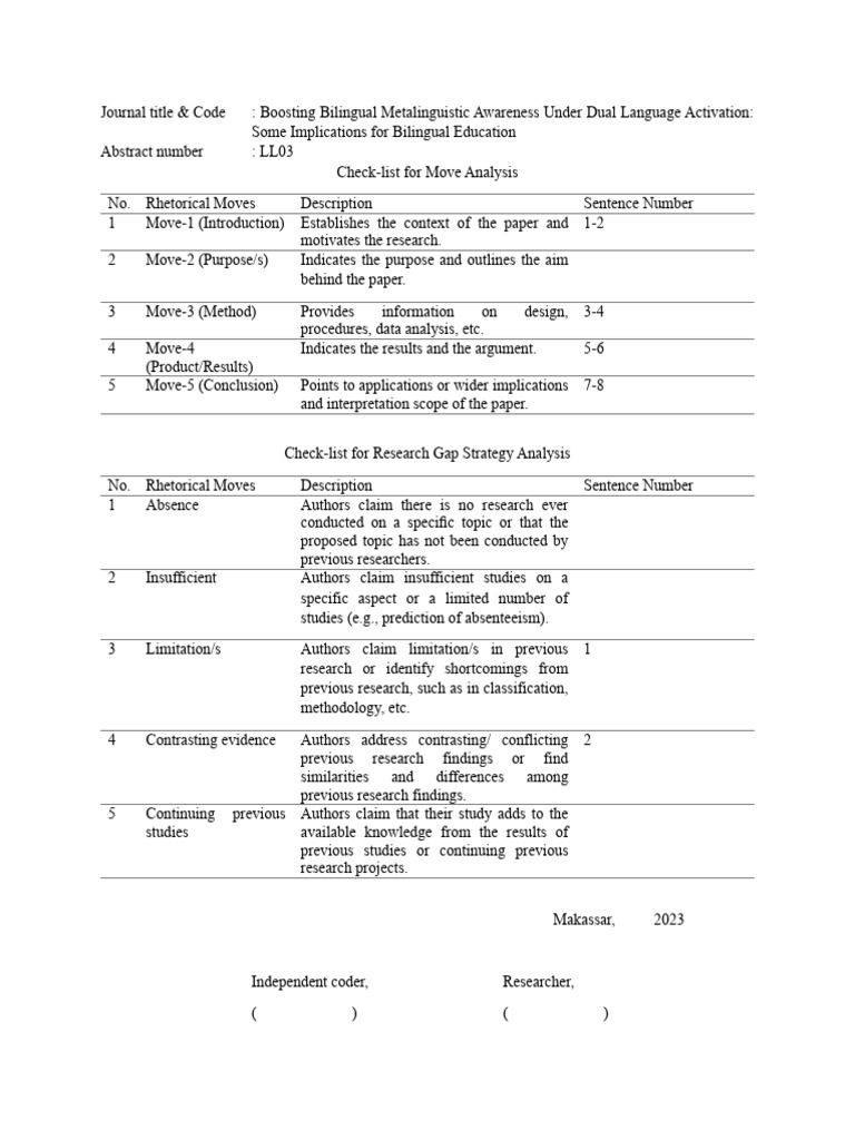 Checklist Sheet | Download Free PDF | Methodology | Rhetoric
