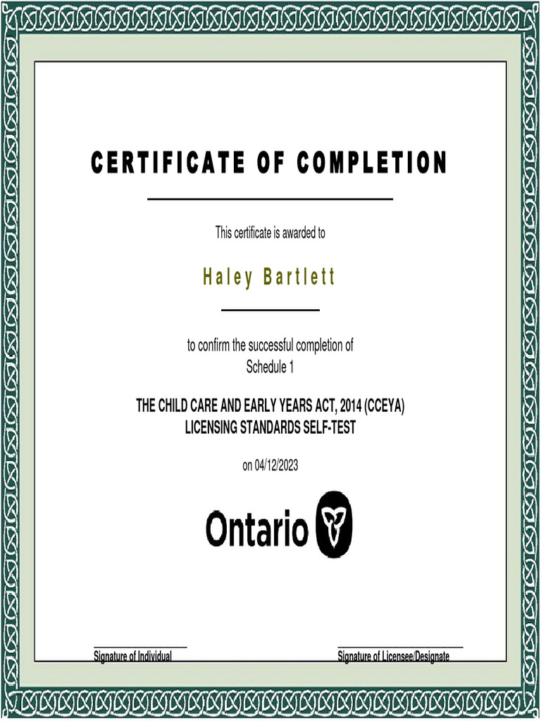 Cceya Certificate | PDF