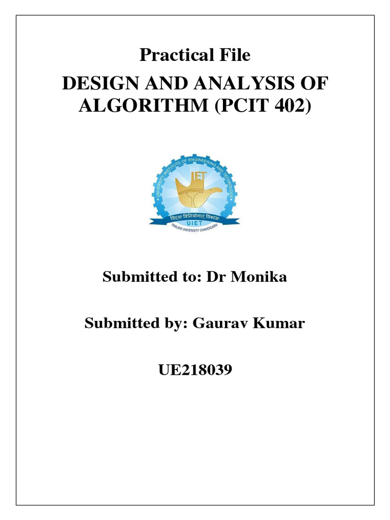 DAA File1 | PDF | Computer Programming | Mathematical Logic DAA File1 | PDF | Computer Programming | Mathematical Logic