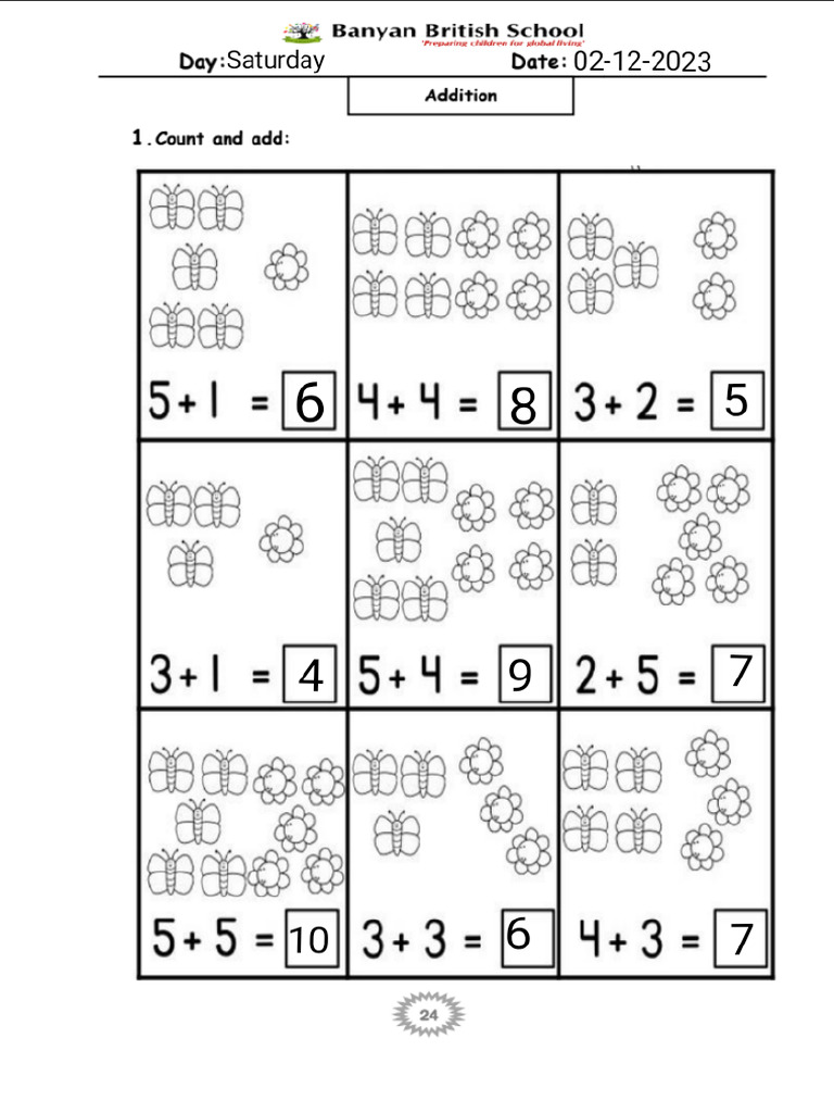Reception 2nd Term Math pg-24,25 | PDF