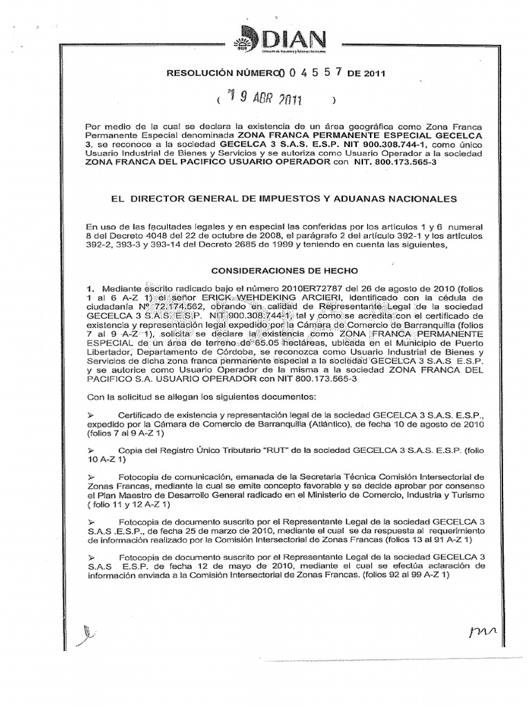 Resol DIAN 004557 | PDF