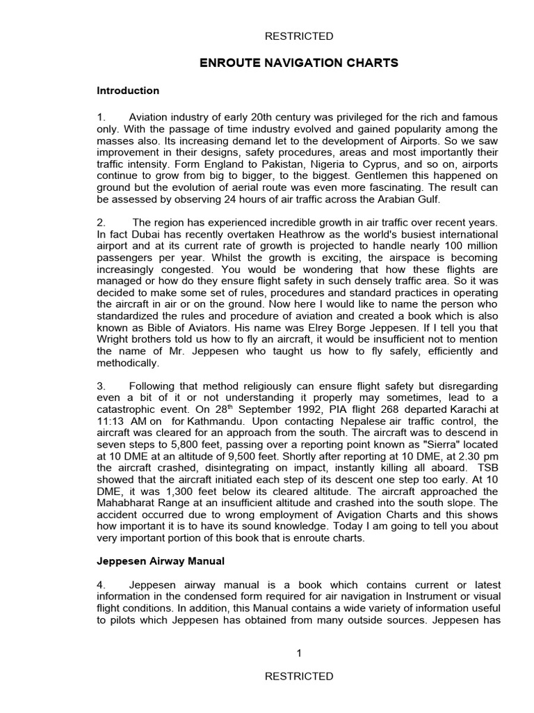 Enroute Navigation Charts Wrtie Up | PDF | Aviation | Aerospace