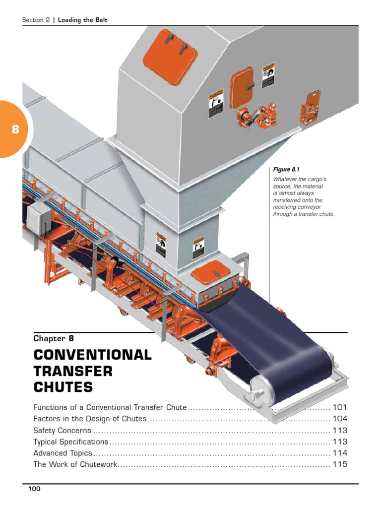 Conveyor Transfer Chute Design | PDF | Belt (Mechanical) | Wear