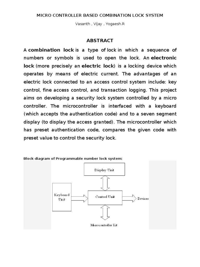 Micro Controller Abstract | PDF | Microcontroller | Access Control