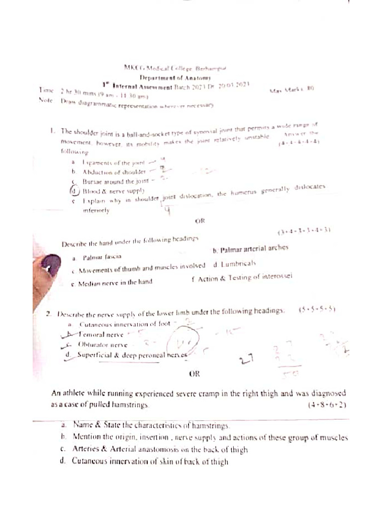 1st Internal 2022 Batch MKCG | PDF