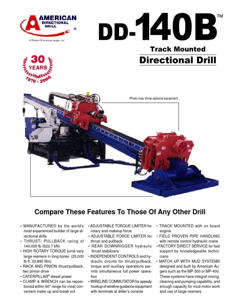 DD-140 Spec Sheet PDF | PDF | Drill | Manufactured Goods